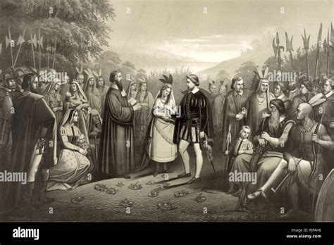 Pocahontas Marries John Rolfe