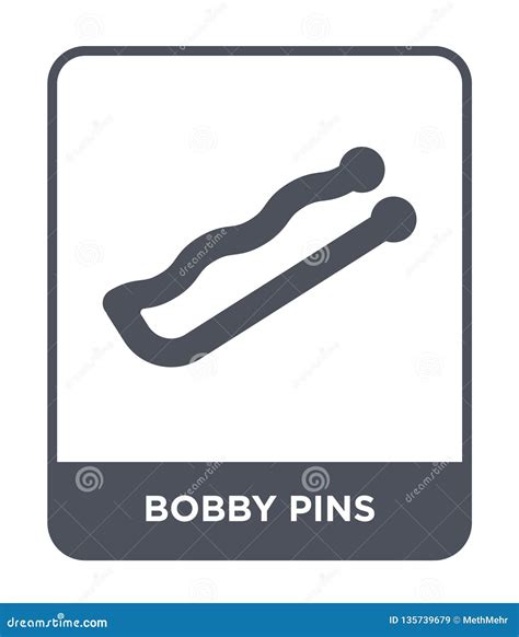Bobby Pins Icon In Trendy Design Style Bobby Pins Icon Isolated On White Background Stock