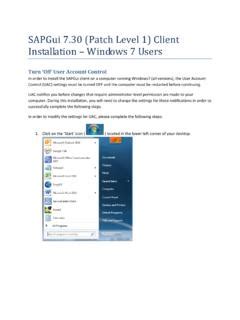 SAPGui 7 30 Patch Level 1 Client Installation Sapgui 7 30 Patch Level 1 Client