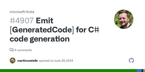 Emit Generatedcode For C Code Generation · Issue 4907 · Microsoft