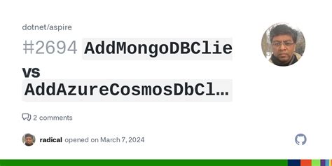 `addmongodbclient` Vs `addazurecosmosdbclient` Mismatched Casing