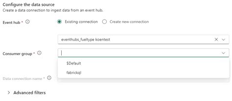 how to stream data from azure event hubs into a fabric eventhouse