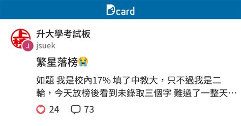 繁星落榜😭 升大學考試板 Dcard