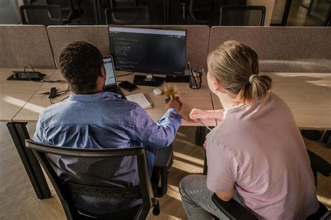 Premium Photo Team Of Professional Software Developer And Brainstorming And Programming On