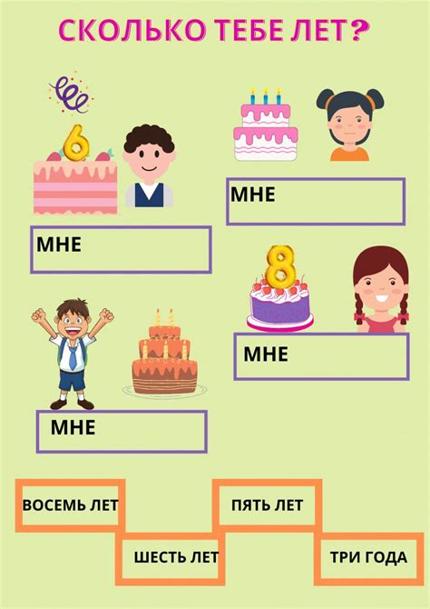 Сколько тебе лет Interactive Worksheet Learn Russian Russian Language Online Activities
