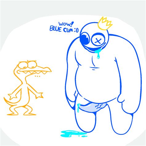 Rule 34 Blue Rainbow Friends Blue Body Blue Cum Blue Penis Blue