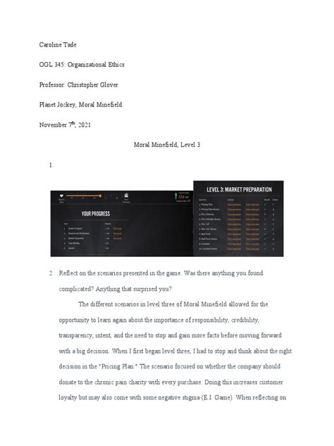 Moral Minefield Level 3 Pdf Credibility Virtue Ethics