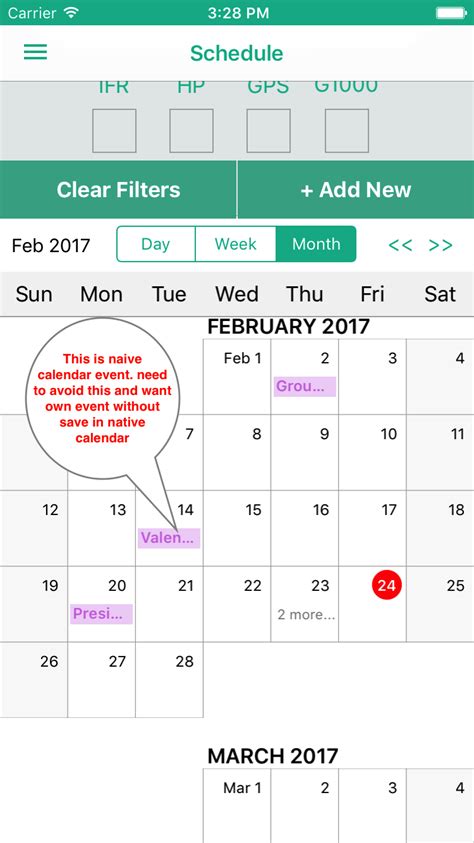 Want To Display Own Eventschedule On Calendar Without Reflect In