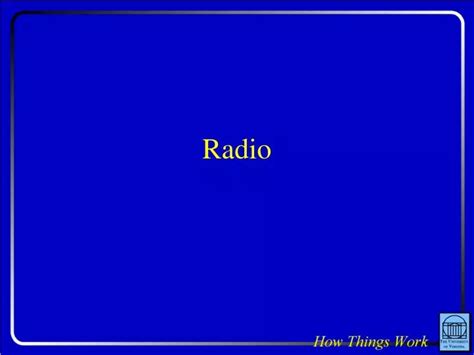 PPT Radio PowerPoint Presentation Free Download ID