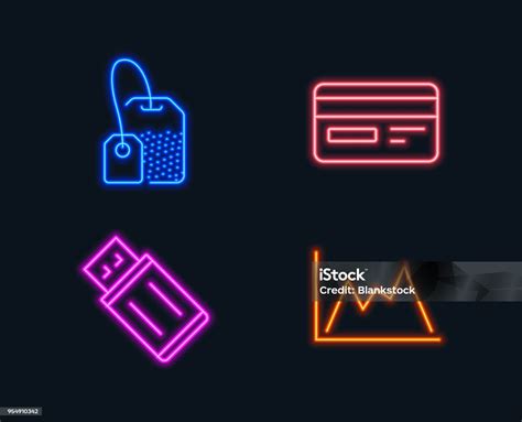 신용 카드 Usb 플래시 및 티 백 아이콘 다이어그램 기호입니다 카드 결제 메모리 스틱 Brew 뜨거운 음료 Usb 메모리에 대한 스톡 벡터 아트 및 기타 이미지 Istock