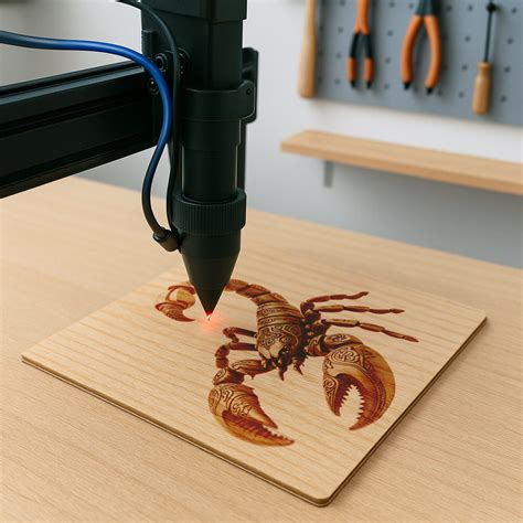 Scorpion 3d Illusion Artwork Wildlife Laser Engraving Template Unique