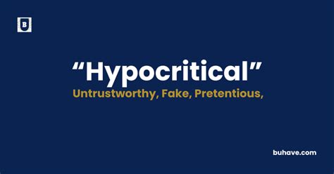Hypocritical Meaning Definition Synonym And Antonym 2025 Buhave