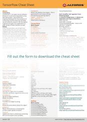 TensorFlow Cheat Sheet Altoros