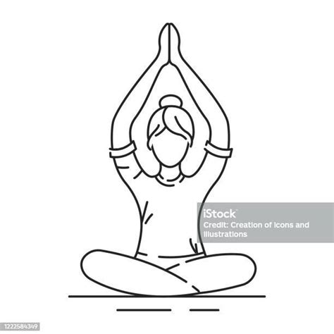 요가 블랙 라인 아이콘입니다 웹 페이지 모바일 앱 프로모션에 대한 픽토그램 Ui Ux Gui 디자인 요소입니다 편집 가능한 스트로크입니다 개념에 대한 스톡 벡터 아트 및