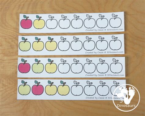 Free Apple Pattern Printable 3 Dinosaurs
