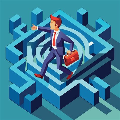 Premium Vector Solving Complex Business Problem Difficulty Or Challenge To Overcome To Achieve