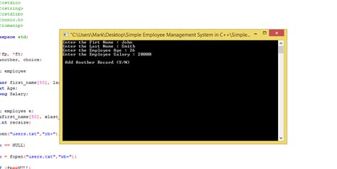 Simple Employee Management System In C Free Source Code Sourcecodester