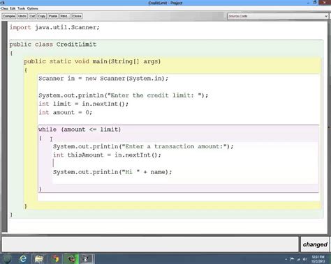 While Loop Basics Creditlimit Program Youtube