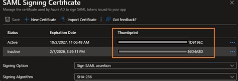 Retrieving Sha256 Thumbprint Fingerprint For Saml Sso Certificates