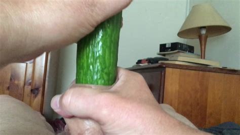Two Vegetables In Foreskin Cucumber Then Leek British Gay Sex Toy