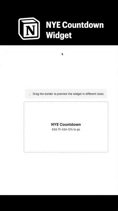 nye countdown widget notion notiontemplates notiontutorial widgets productivity youtube