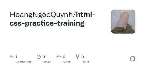 github hoangngocquynh html css practice training
