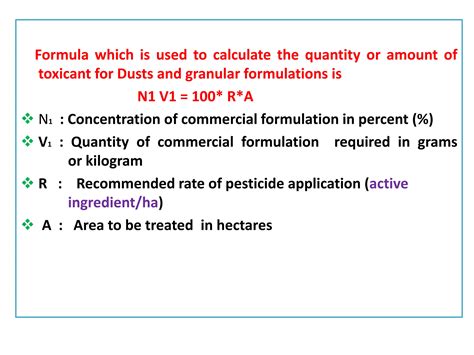 Pesticide Calculation And The Methods To Handle Them Pptx Agriculture Industries