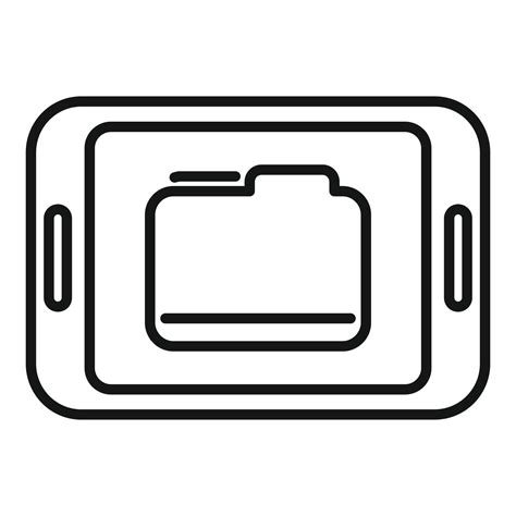 Tablet Database Icon Outline Vector Platform System 15153851 Vector