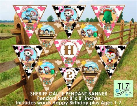 Sheriff Callie Birthday Banner Printable Digital File