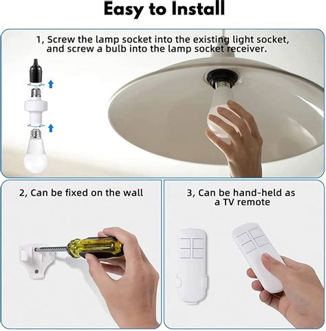 Light Bulb Socket Remote Control E27 Lamp Holder Wireless Remote