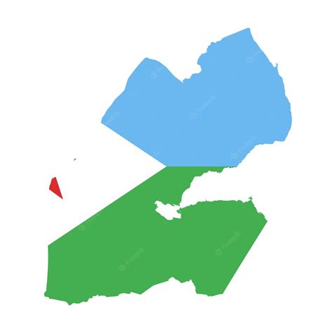 지부티 지도 프리미엄 벡터