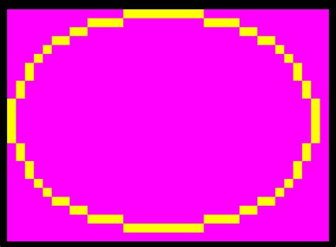 c draw ellipse in 2d array stack overflow