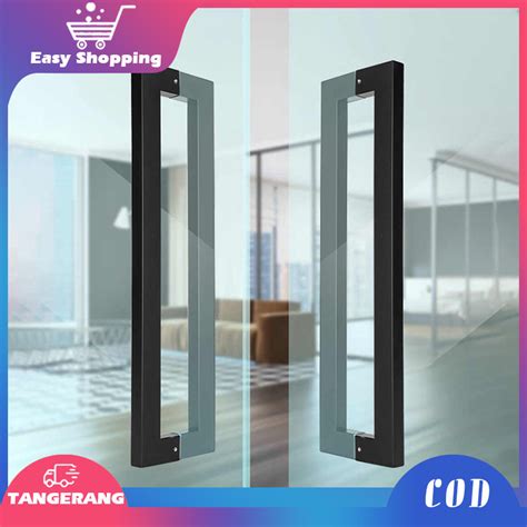 Jual Handle Pintu Kaca Matte Black Pull Handle 60cm Handle Tarikan