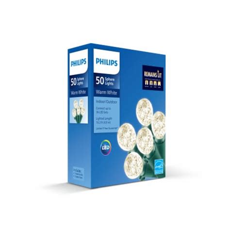 Philips Led Warm White Sphere Globe Remains Lit Indoor Outdoor Christmas Lights Ct Frys