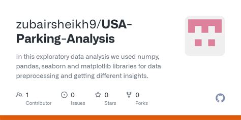 Github Zubairsheikh9usa Parking Analysis In This Exploratory Data