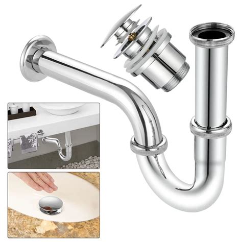 Sifon Siphon Pop Up Abflussventil Waschbecken Abfluss Ablaufgarnitur