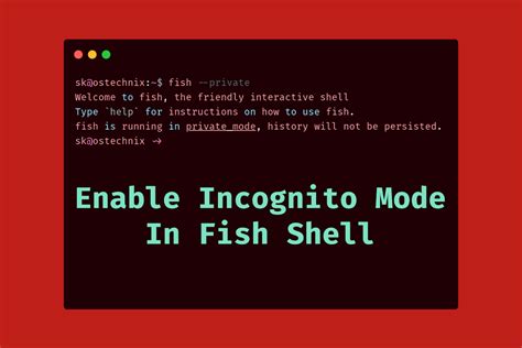 How To Launch Fish Shell In Private Mode In Linux OSTechNix