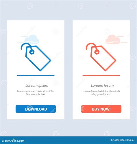 Price Tag Label Ticket Blue And Red Download And Buy Now Web Widget Card Template Stock