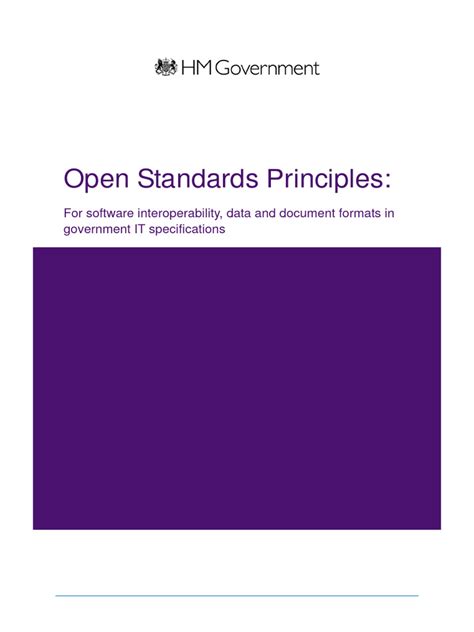 Open Standards Principles 2012 Pdf Standardization Interoperability