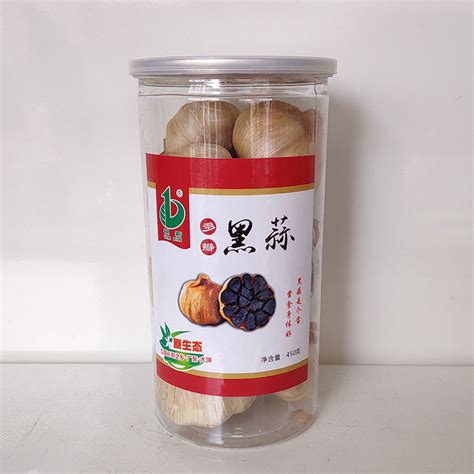 黑蒜糖心黑蒜大埔特产银新多瓣黑蒜黑大蒜头即食软糯发酵罐装450g yckjlxl