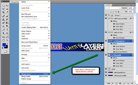 PHOTOSHOP FOR BEGINNERS HOW TO MERGE LAYERS PHOTOSHOP