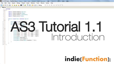 Indietutorials As3 Game Development 11 Introduction Youtube