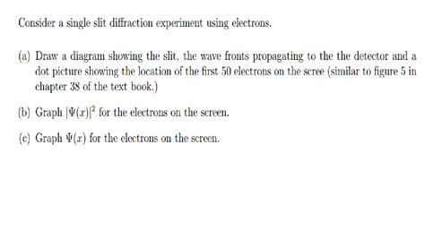 Solved Consider A Single Slit Diffraction Experiment Using