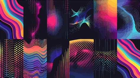 Abstract Moire Op Art Vector Design Elements Graphic Style Premium Ai Generated Vector