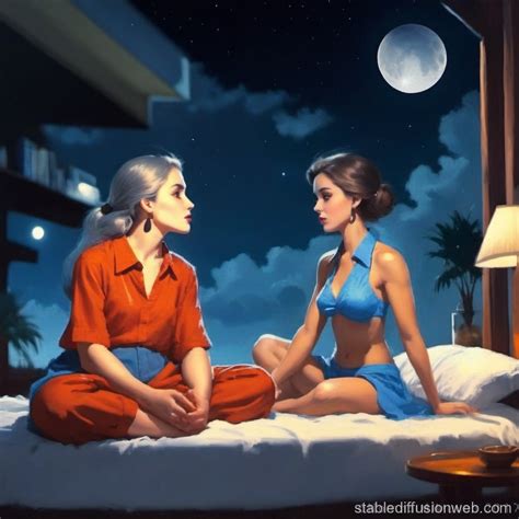 Full Moon Sky Glow Stable Diffusion Online