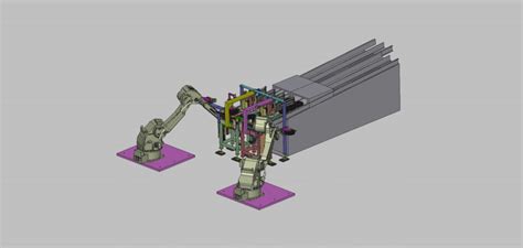 Robot Assembly Line Drawing Mechstream