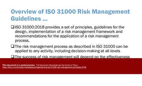 Implementing ISO Risk Management Principles PPT Slide Deck