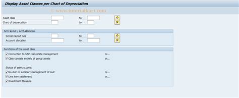 ANKA SAP Tcode Directory Of Asset Classes