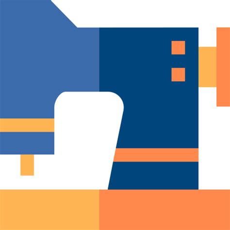 Sewing Machine Basic Straight Flat Icon