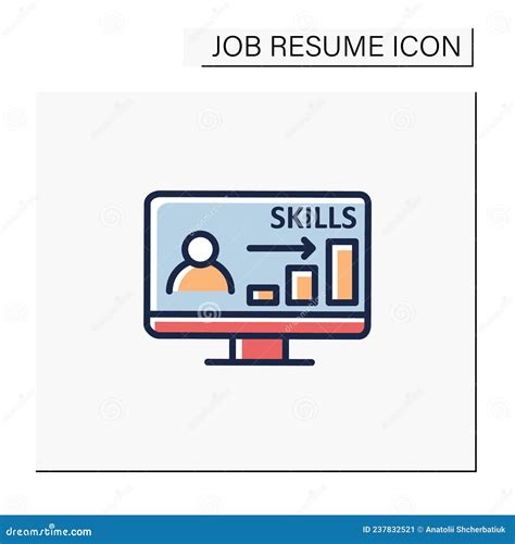Computer Skills Color Icon Stock Vector Illustration Of Search 237832521